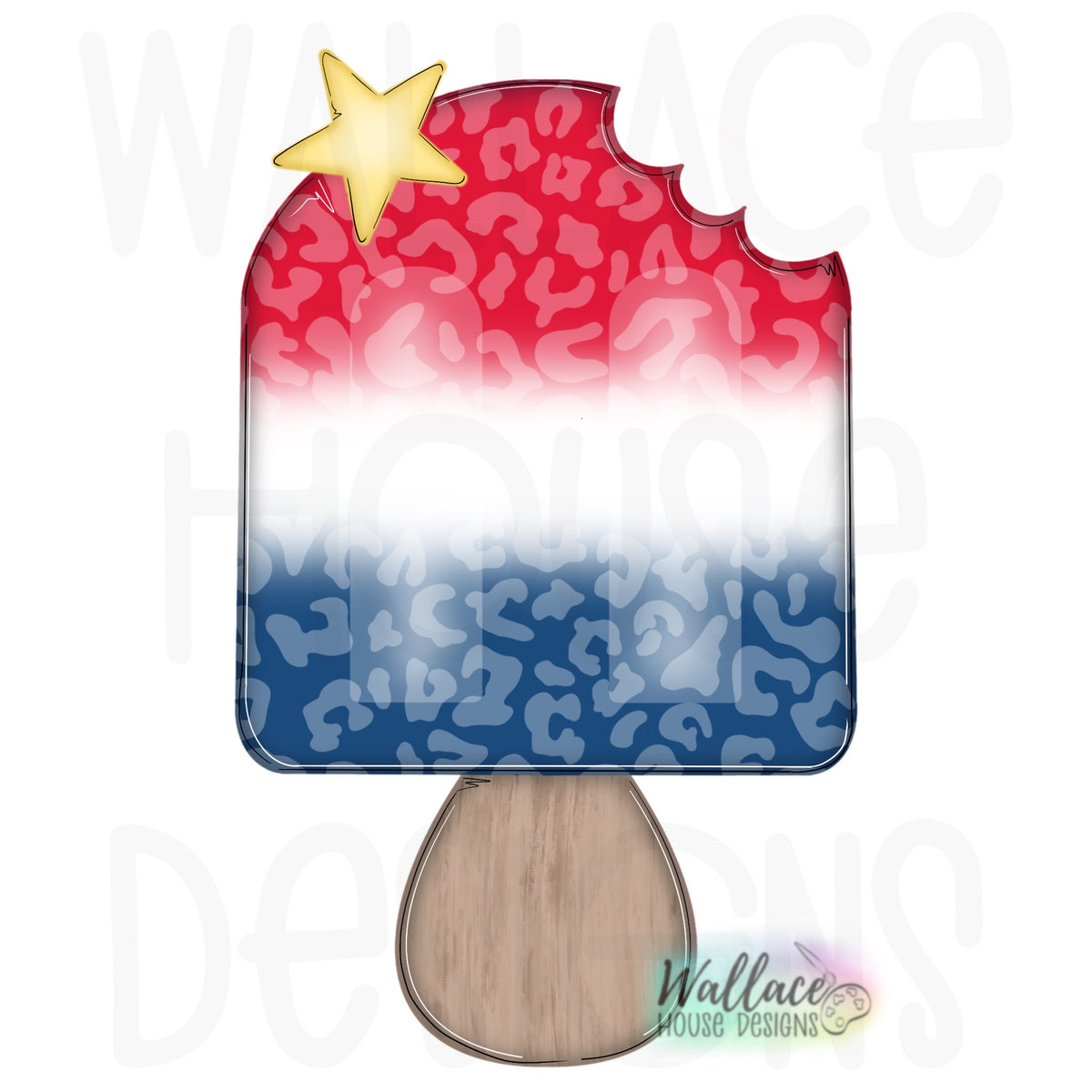 Patriotic Popsicle Printable Template – wallacehousedesigns