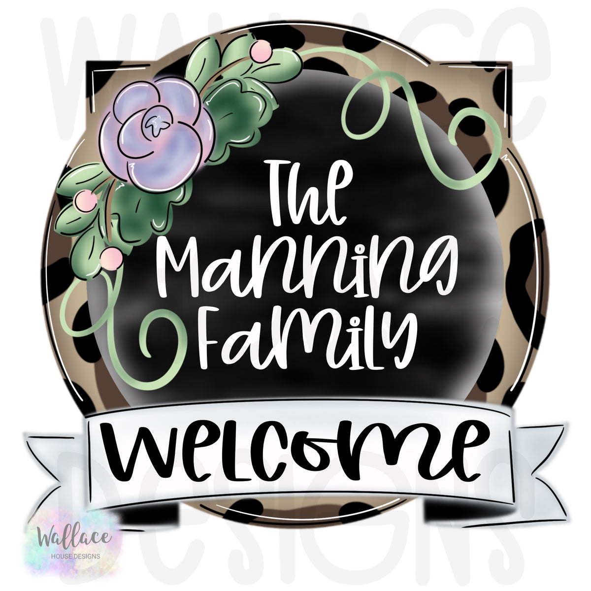 Floral Welcome Quatrefoil Frame Banner Printable Template ...