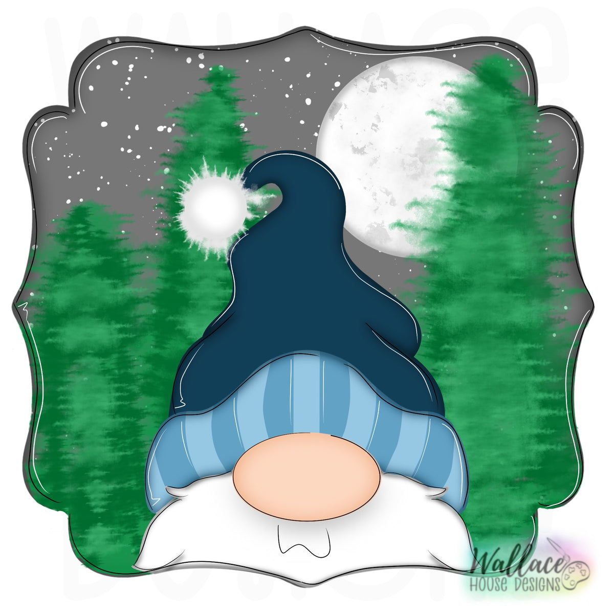 Winter Woods Gnome Printable Template – wallacehousedesigns