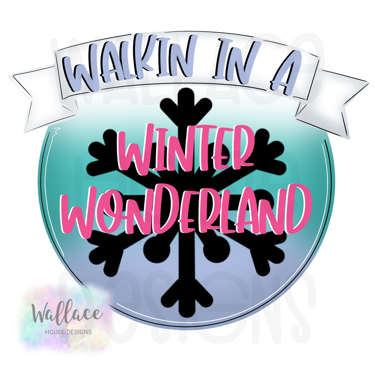 Walkin In a Winter Wonderland Banner Printable Template ...