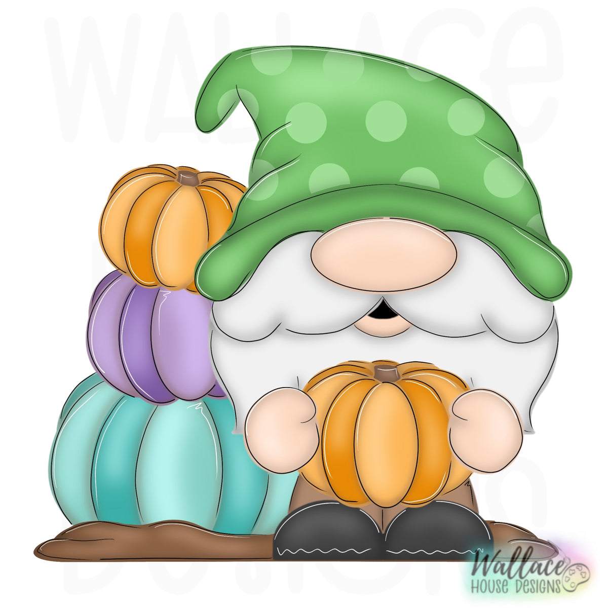 Pumpkin Stack Gnome Printable Template – wallacehousedesigns