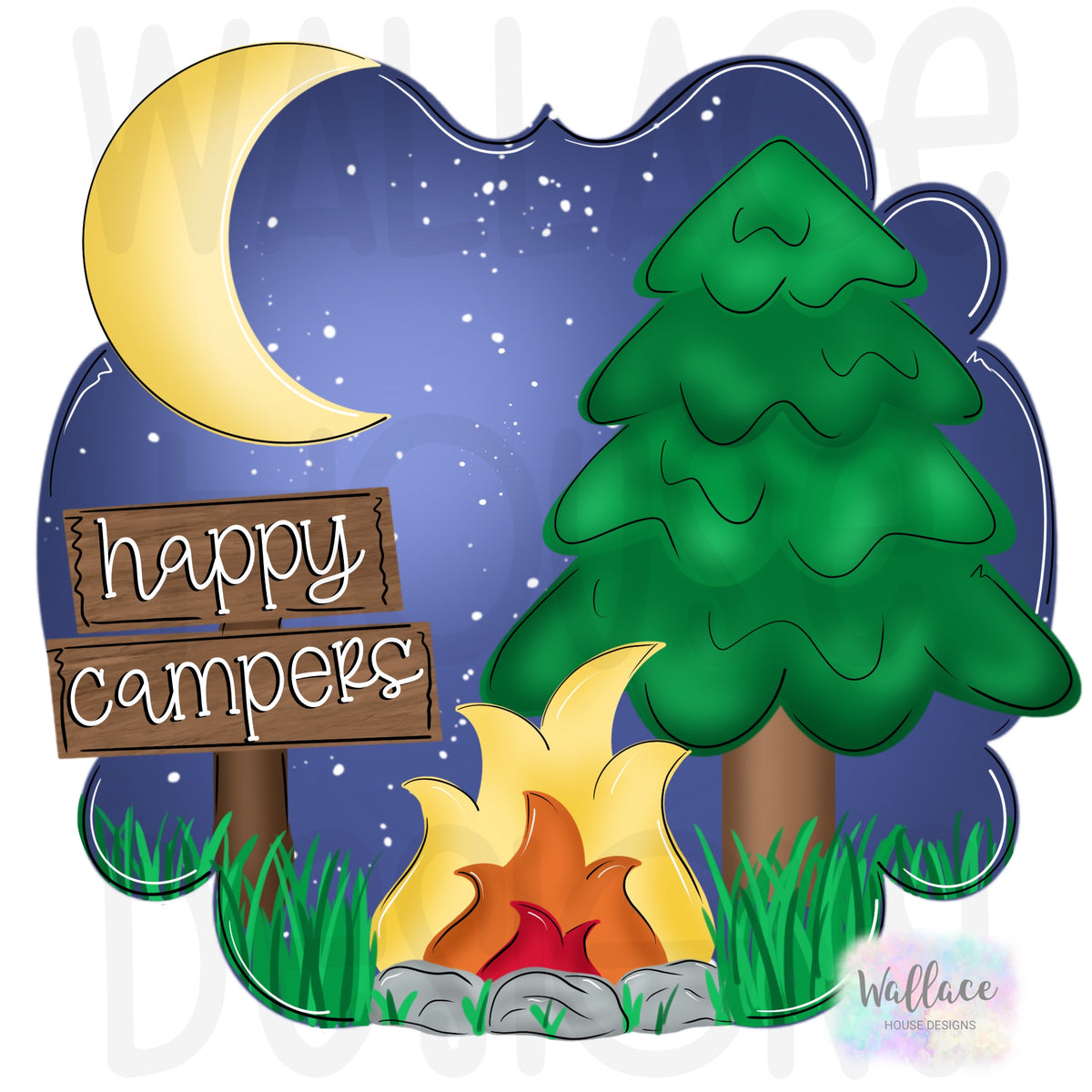 Happy Campers Frame Printable Template – wallacehousedesigns