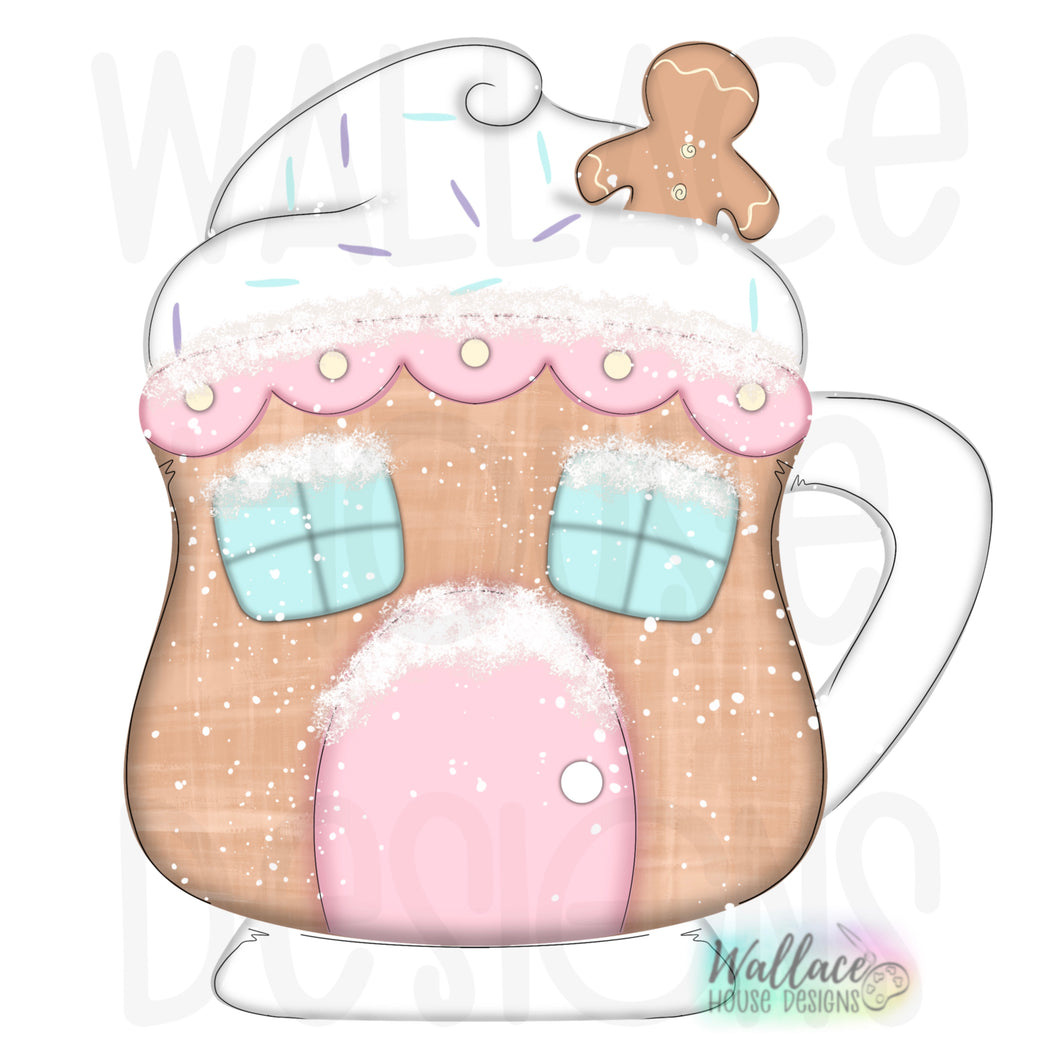 Gingerbread Hot Cocoa Mug Printable Template – wallacehousedesigns