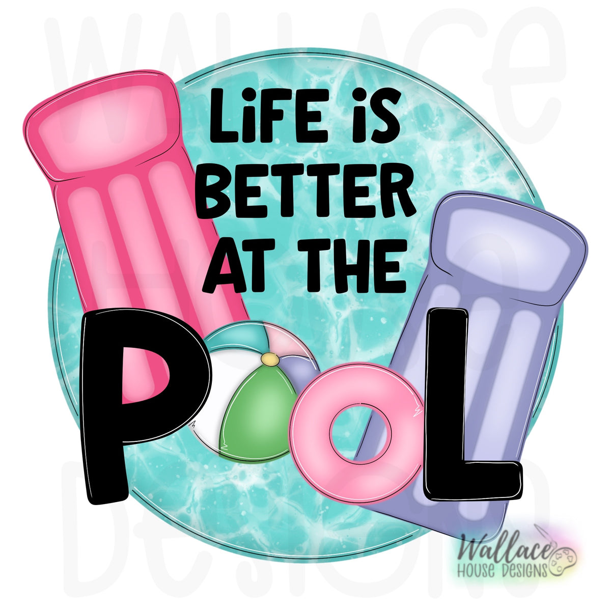 Better at the Pool Floaties Printable Template – wallacehousedesigns