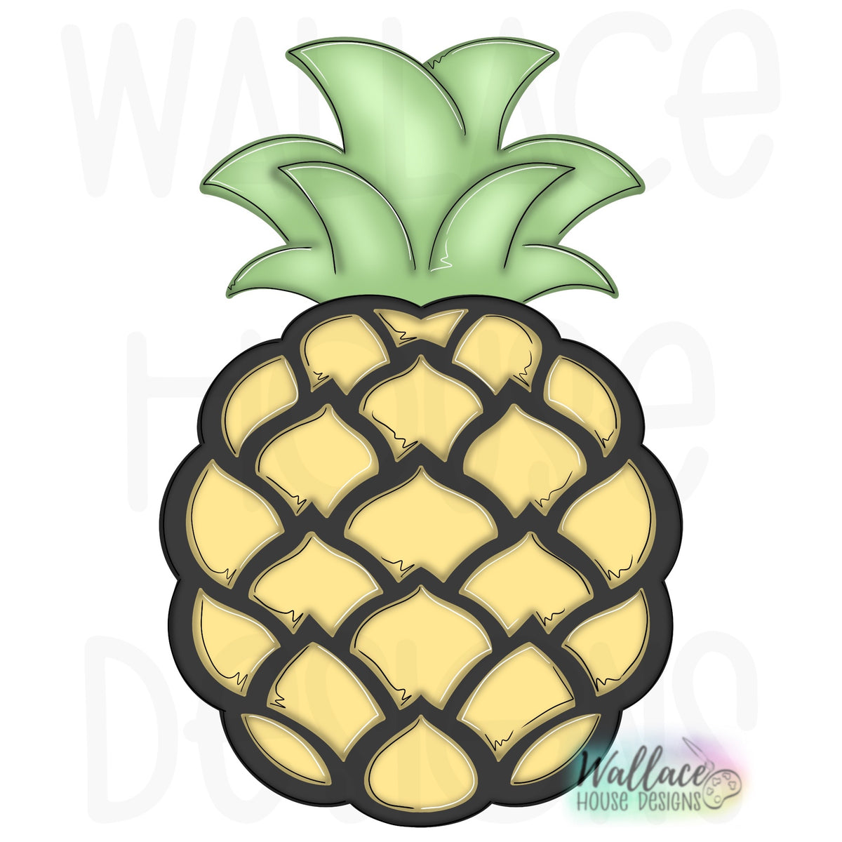 Mandela Pineapple Printable Template – wallacehousedesigns