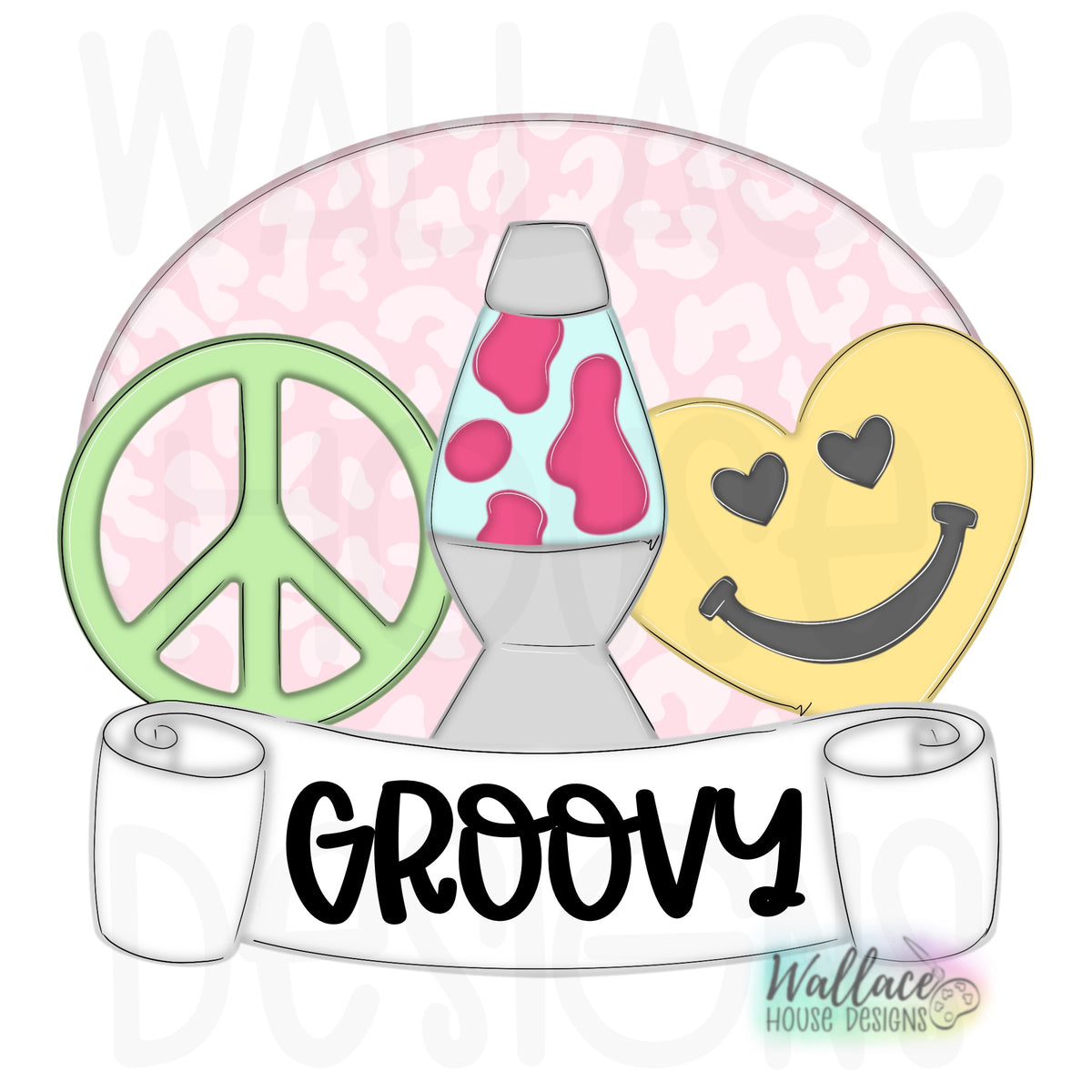 Retro Groovy Frame Printable Template – wallacehousedesigns