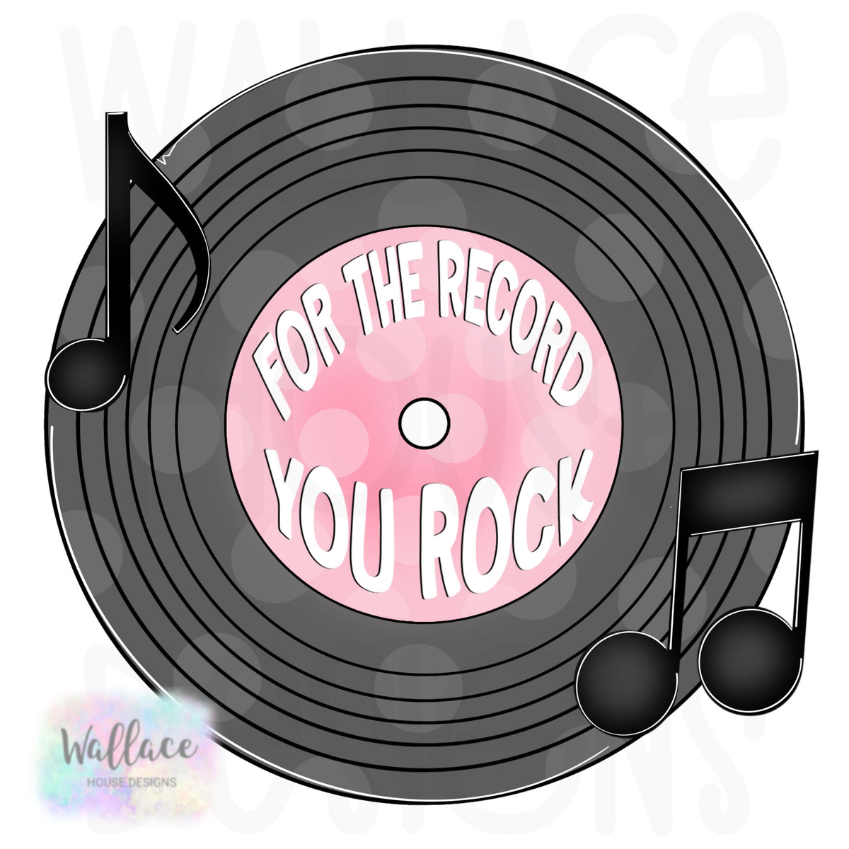 You Rock Music Record Printable Template – wallacehousedesigns
