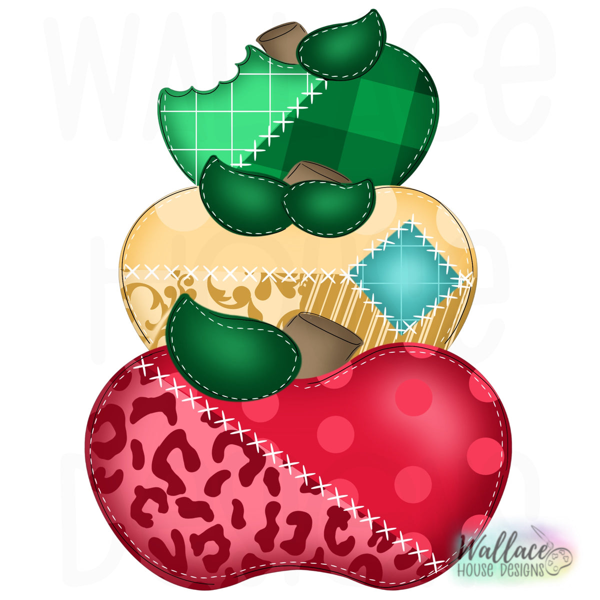 Quilted Apple Stack Printable Template – wallacehousedesigns