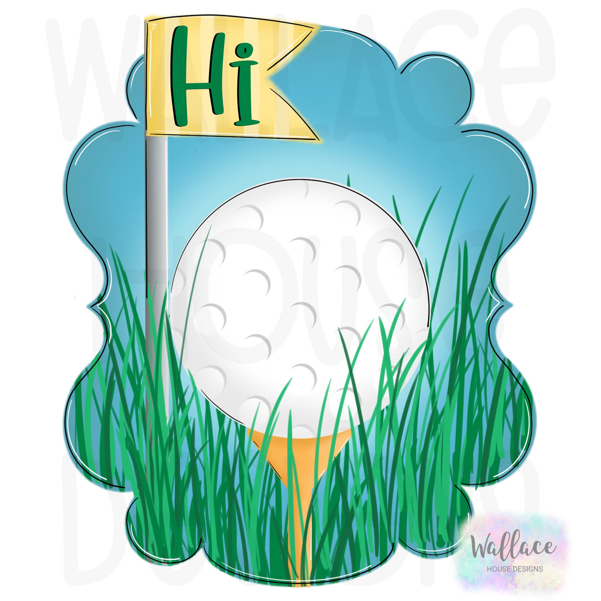 Hi Golf Tee Printable Template – wallacehousedesigns