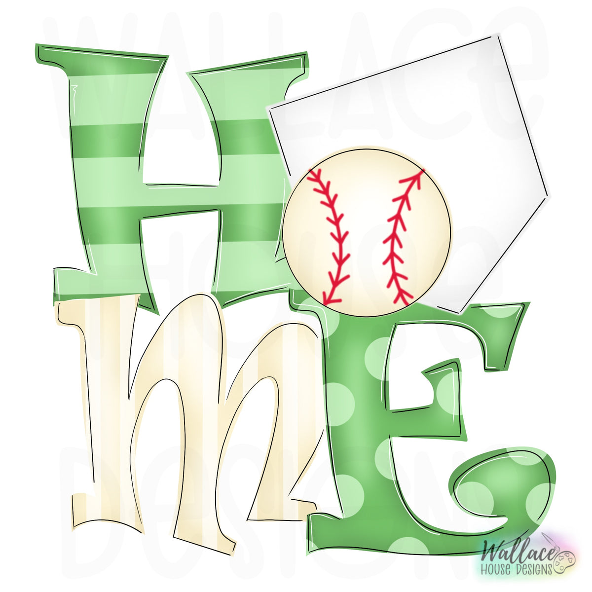 HOME Baseball Letters Printable Template – wallacehousedesigns