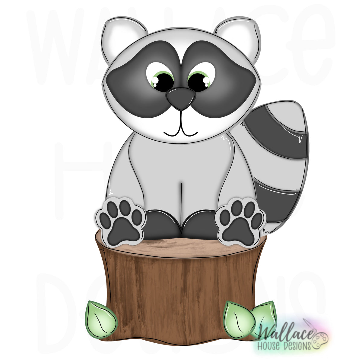 Woodland Raccoon Printable Template – wallacehousedesigns