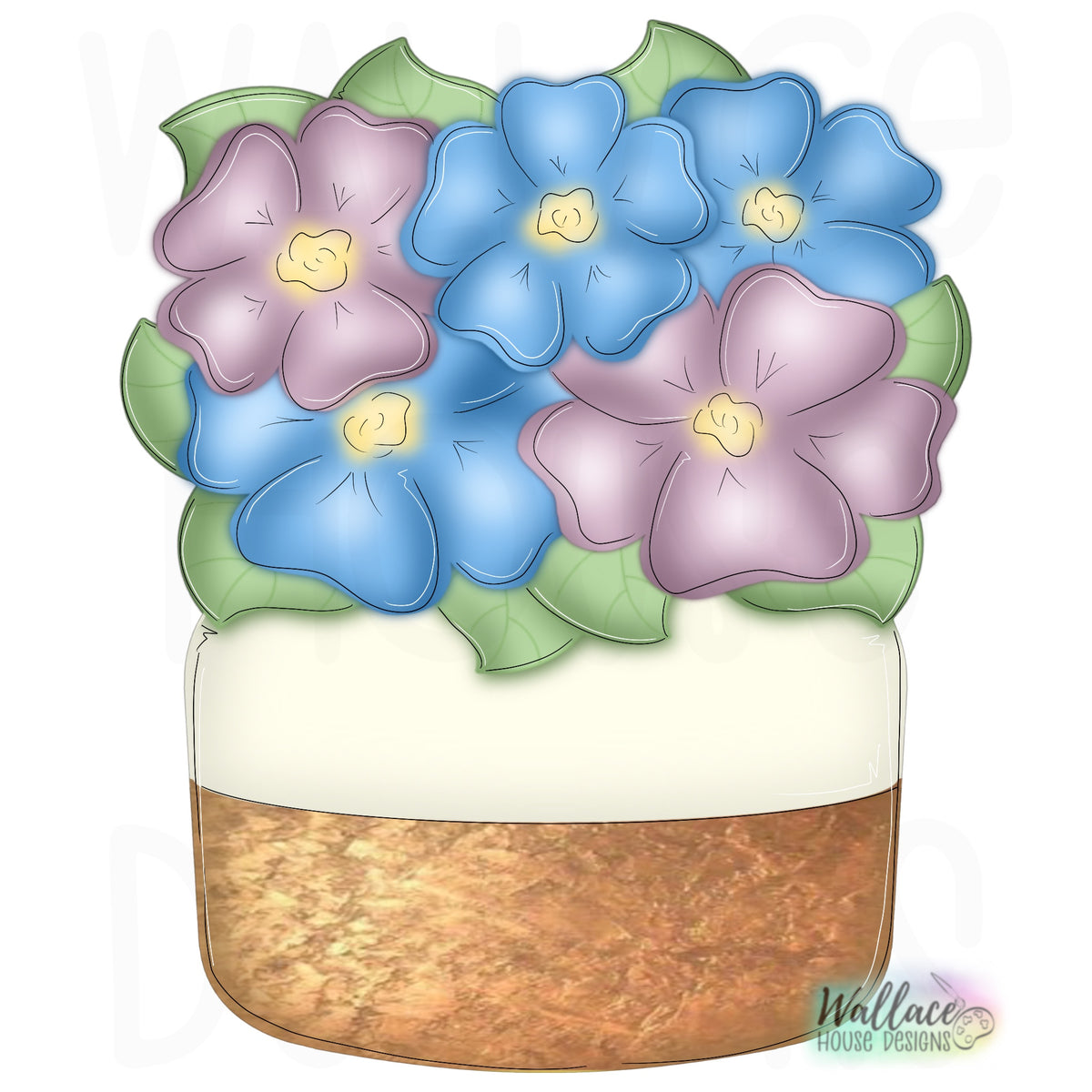 Copper Pot Floral Vase Printable Template – wallacehousedesigns