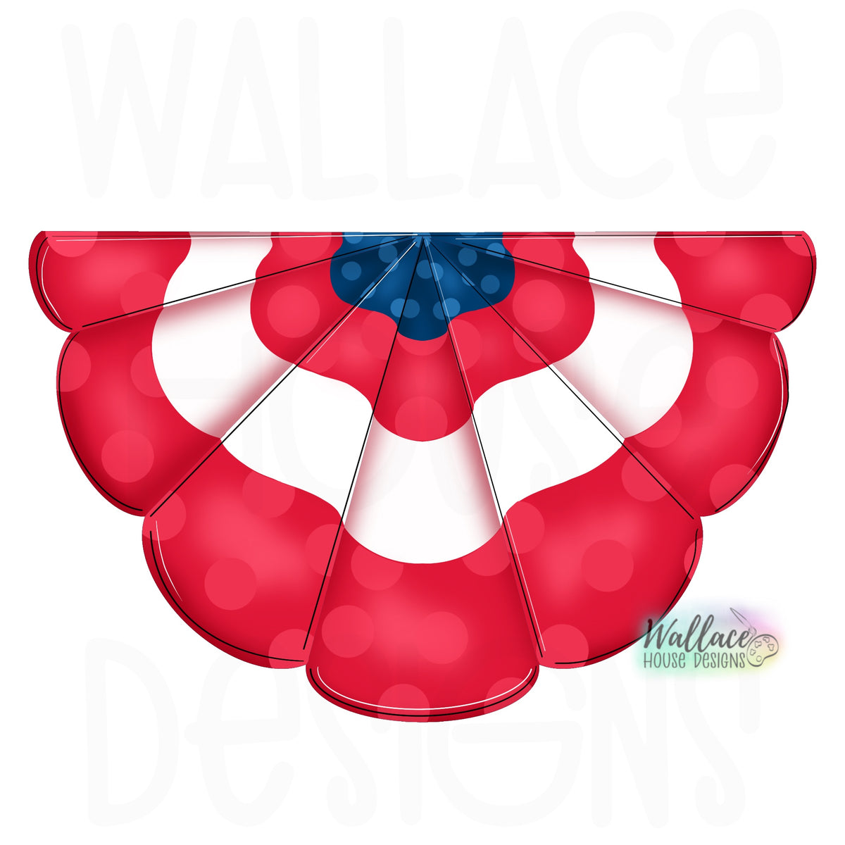 Patriotic Rail Bunting Printable Template – wallacehousedesigns