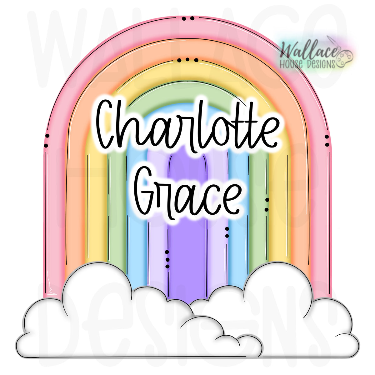 Retro Rainbow Printable Template – wallacehousedesigns