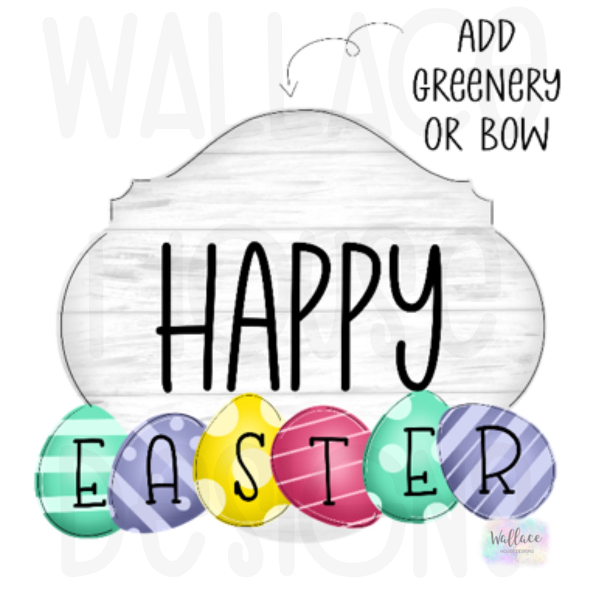 Happy Easter Egg Frame Printable Template – wallacehousedesigns