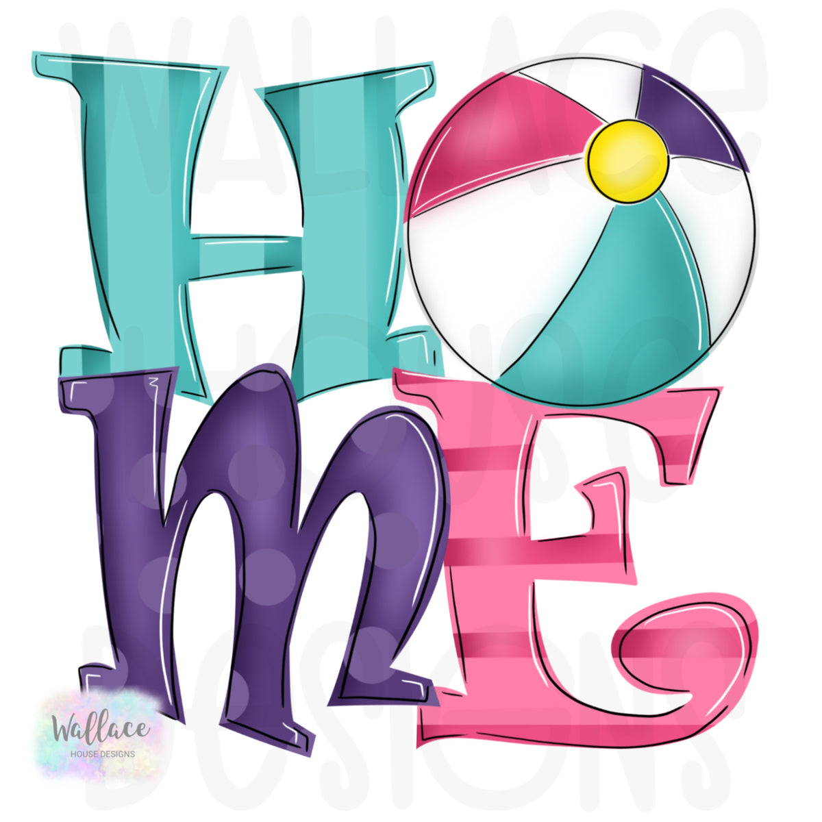 HOME Beachball Printable Template – wallacehousedesigns