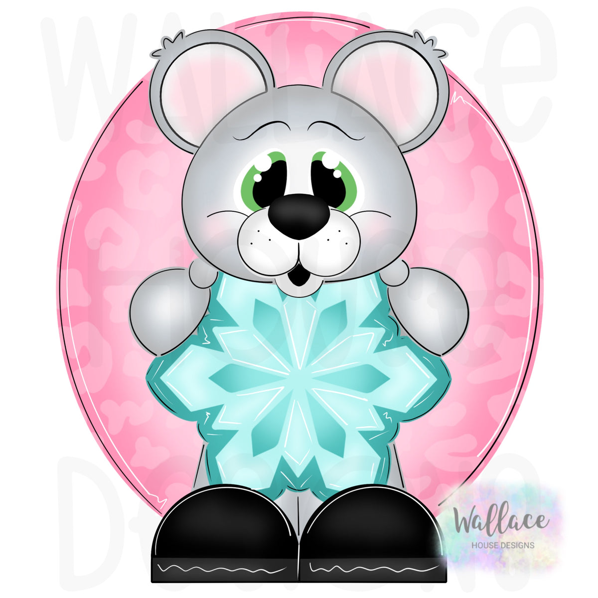 Snowflake Mouse Printable Template – wallacehousedesigns