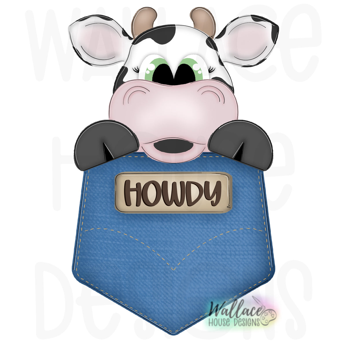 Pocket Full of Howdy Cow Printable Template – wallacehousedesigns